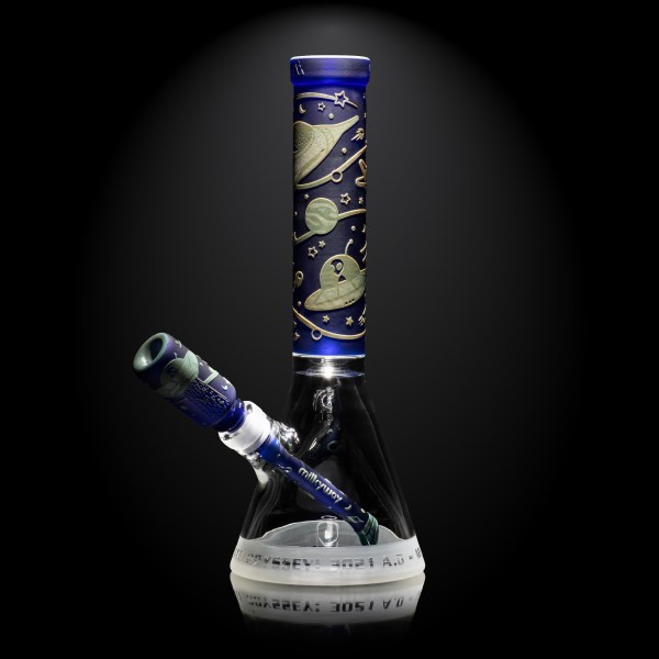 Space Odyssey in Color 14″ Beaker Bong – Multiverse Enterprise Inc.